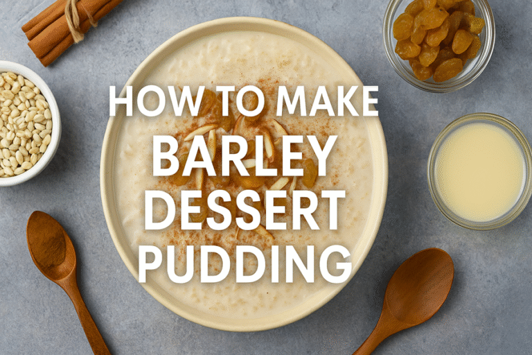 🌟 How to Make Barley Dessert Pudding – A Delicious Creamy & Wholesome ...