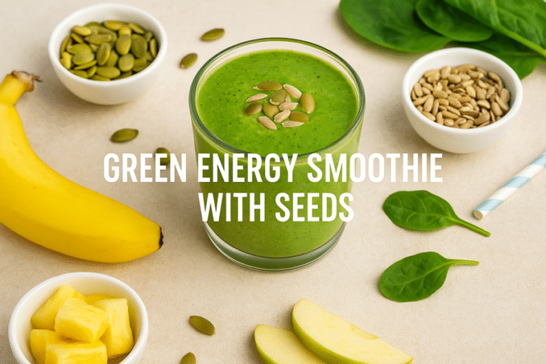 How to make a Powerful Green Energy Smoothie with Seeds (Pumpkin and ...