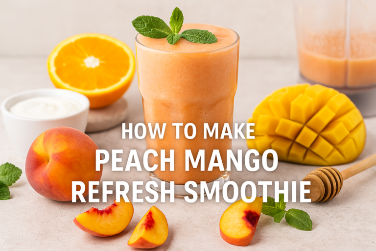 How To Make Peach Mango Refresh Smoothie For A Joyful, Energising Day 🍑 ...